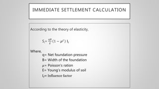Determination of Immediate Settlement | PPTX