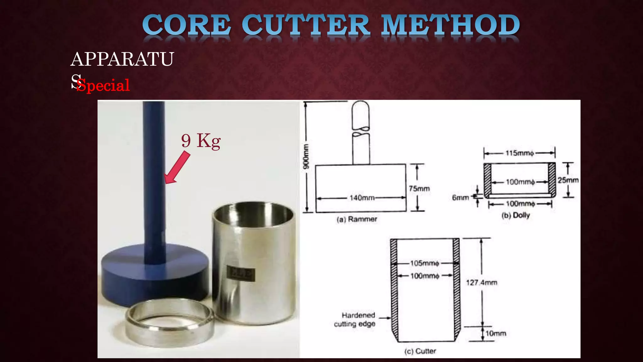 Determination of in situ density of soil | PPTX