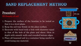 Determination of in situ density of soil | PPTX