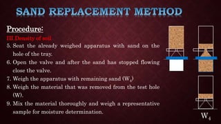 Determination of in situ density of soil | PPTX