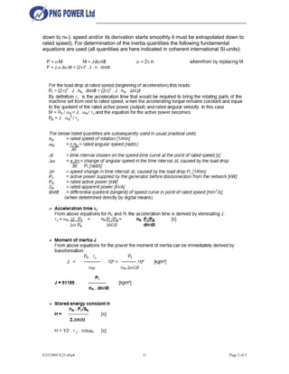 Determination of inertia by load rejection | DOC