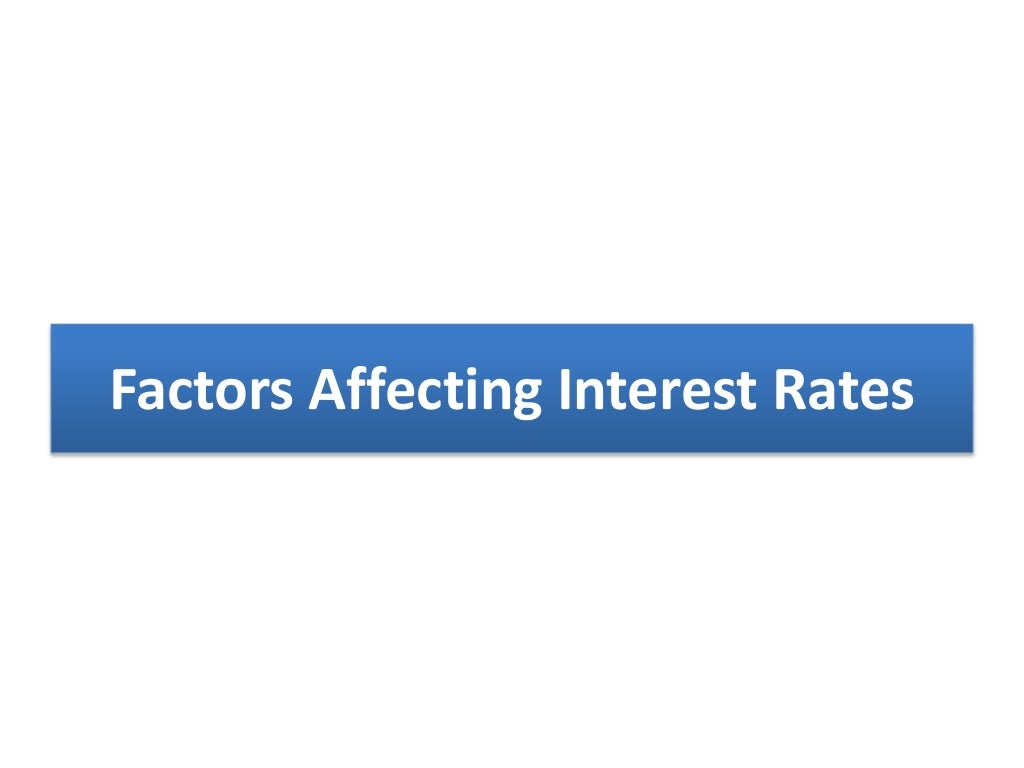 Determination of interest rate