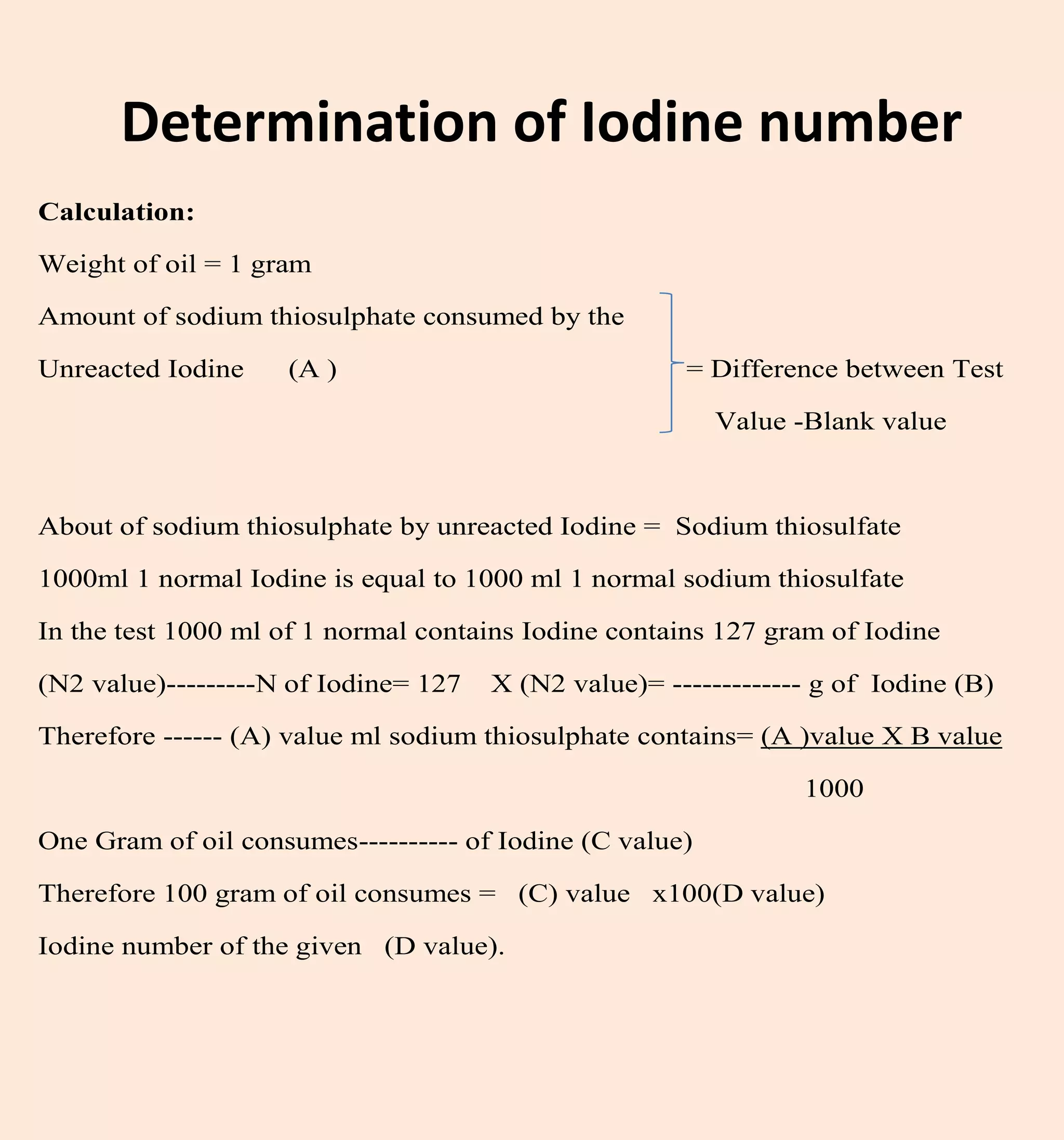 Determination of iodine number in oil | PPTX