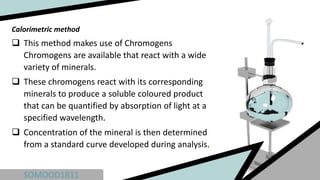 Determination of iron content in food | PPTX