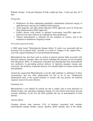 Determination of metronidazole from the solid dosage form | PDF