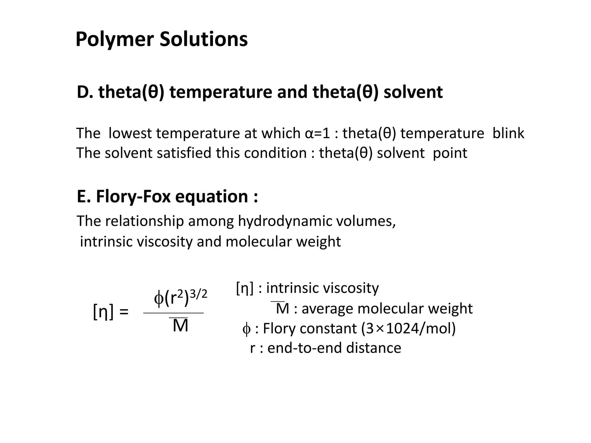 Determination of molecular weight of polymers by visometry | PPTX