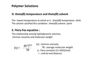 Determination of molecular weight of polymers by visometry | PPTX