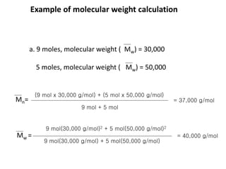 Determination of molecular weight of polymers by visometry | PPTX
