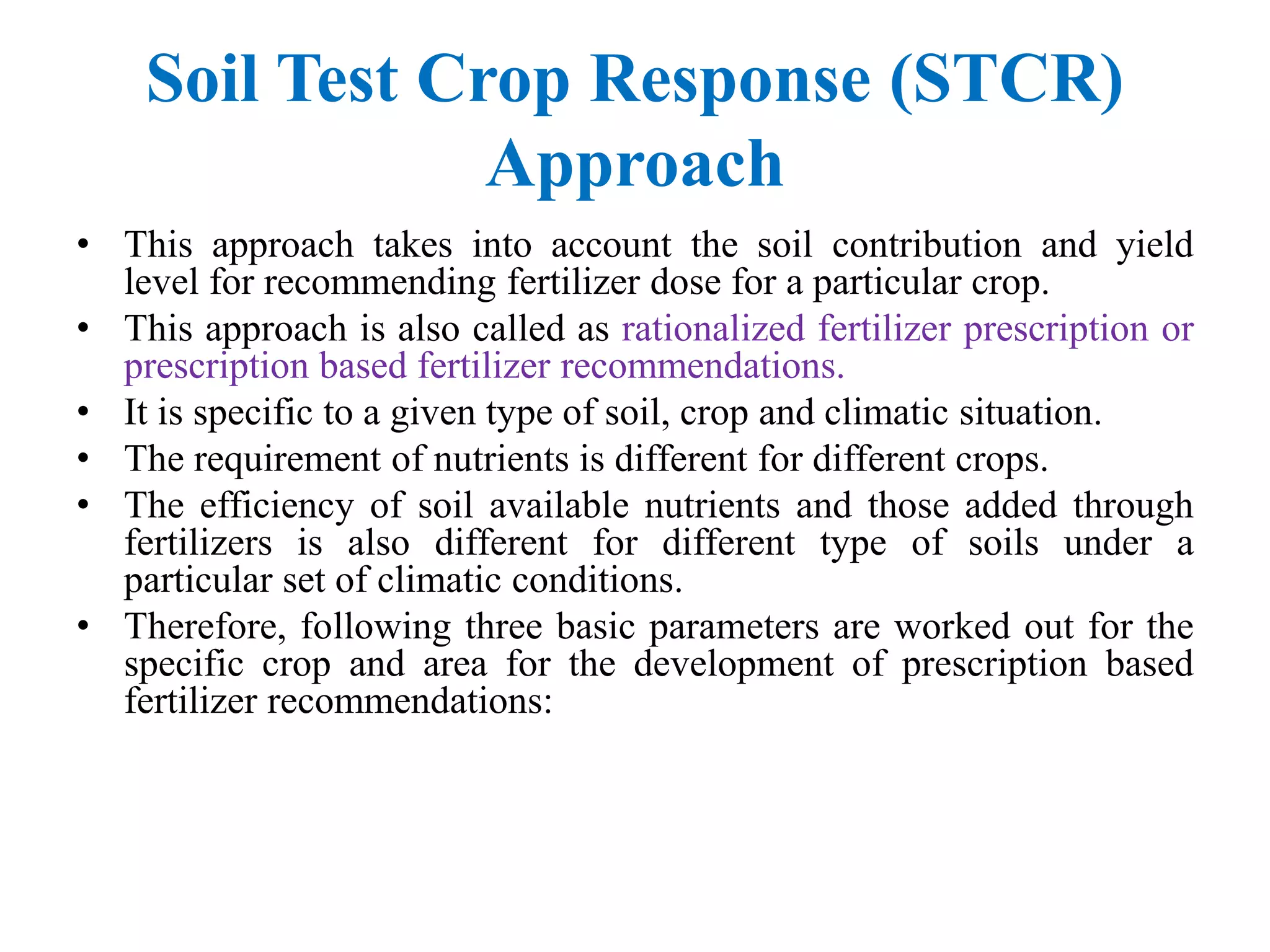 Determination of nutrient need for yield potentiality of crop plants | PPTX