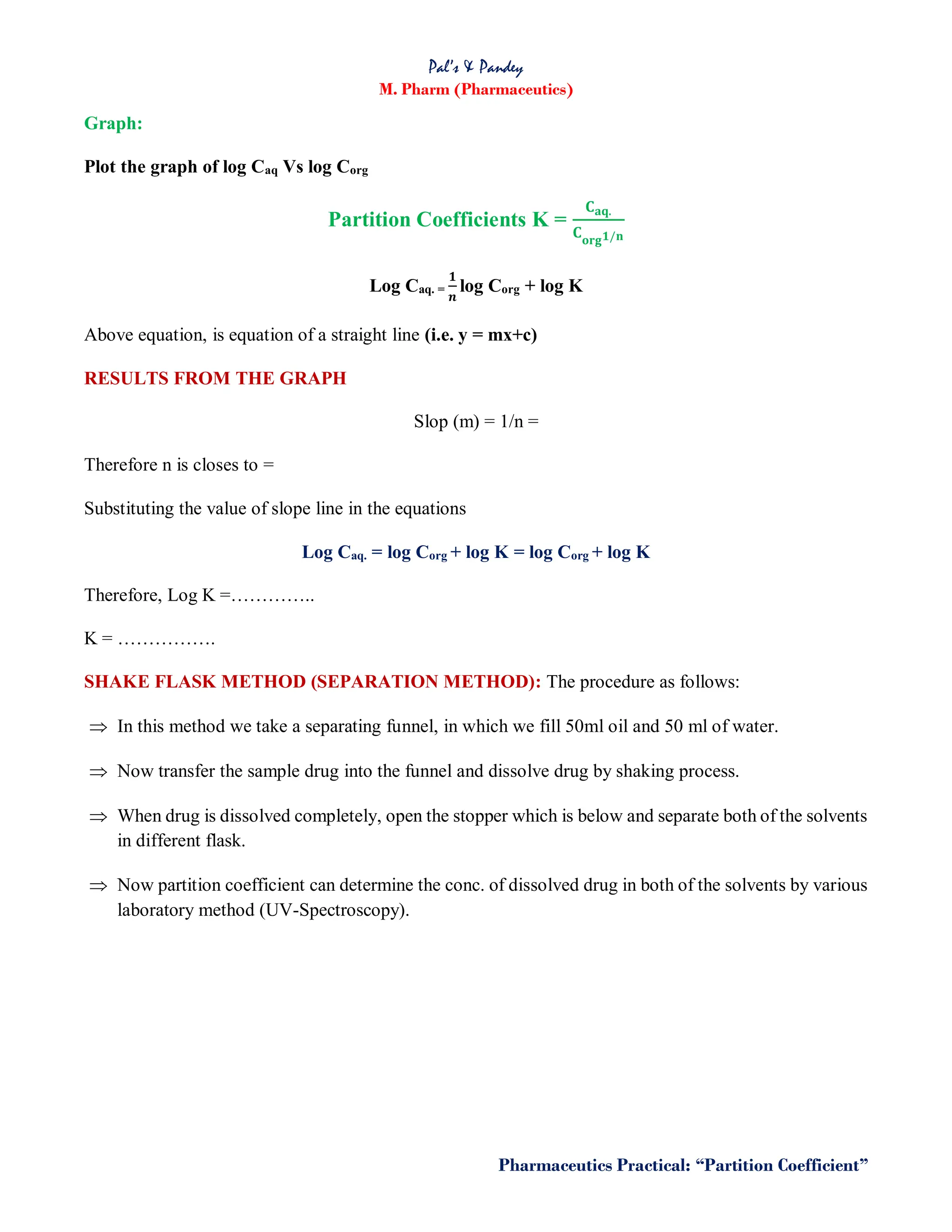 Determination of Partition coefficient of Known and Unknown drug.pdf