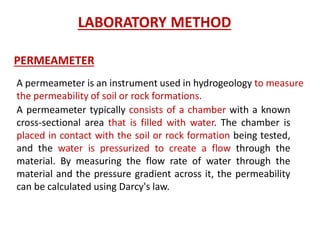 DETERMINATION OF PERMIABILITY IN LAB AND FIELD.pdf