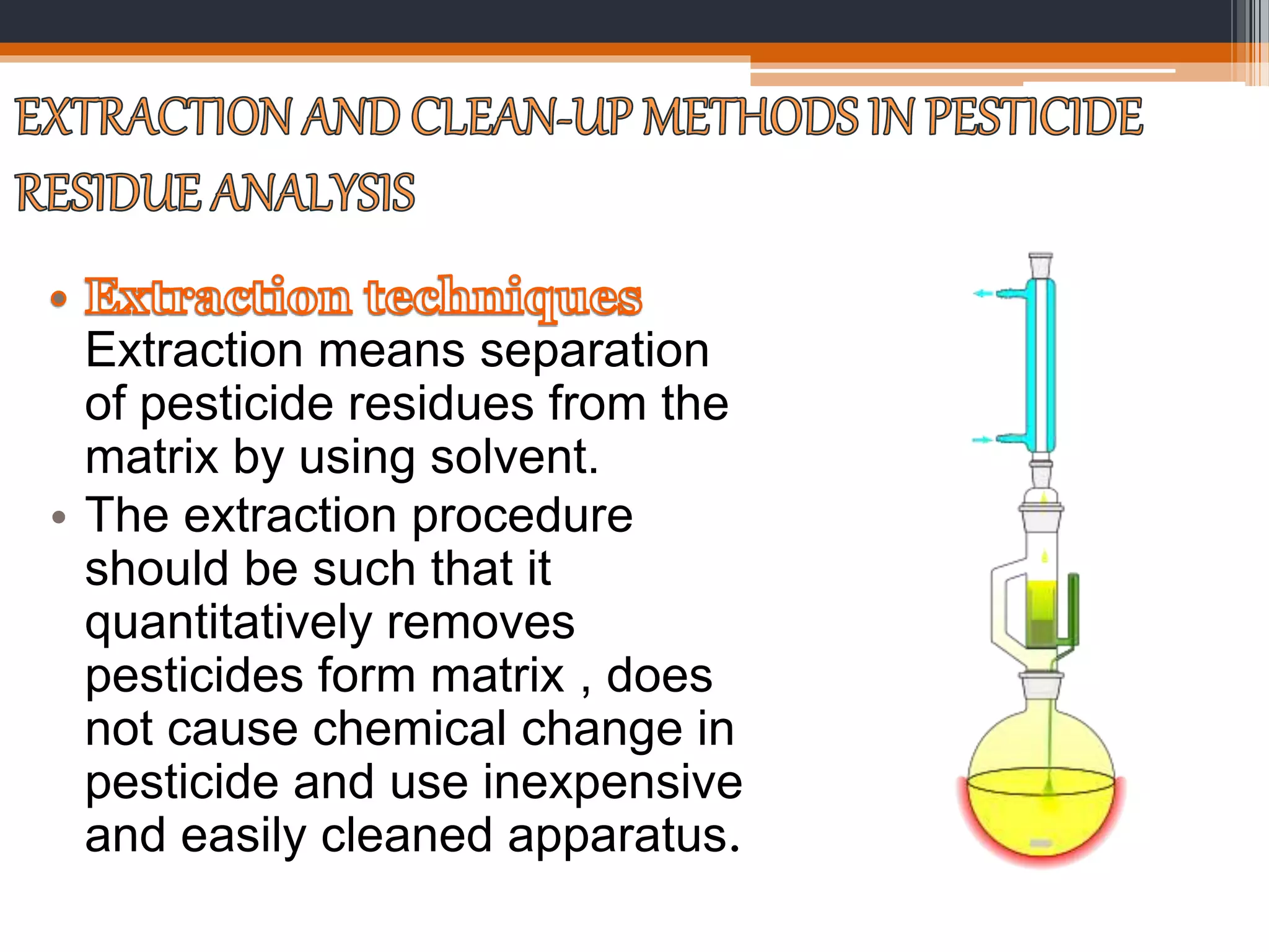 Determination of pesticides residue in grains,fruits, vegetables,milk ...
