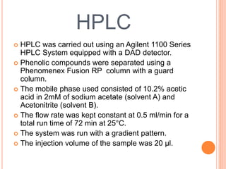Determination of phenolic compounds | PPTX