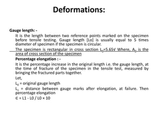 Determination of physical properties of steel, ductility etc | PPTX