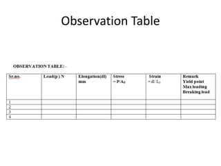 Determination of physical properties of steel, ductility etc | PPTX