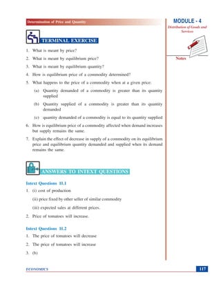 Determination of price and quantity | PDF