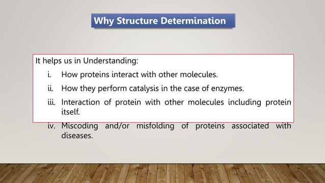 Application X-Ray crystallography in protein structure prediction.pptx | Chemistry | Science