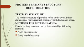 Determination of protein tertiary structure | PPT
