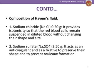 determination of RBC Count.pptx | Blood Disorders | Diseases and Conditions