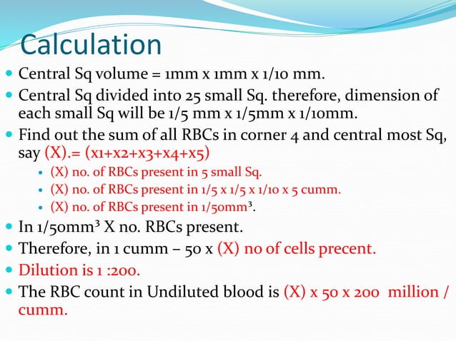 Determination of rbc count by Pandian M | PPTX