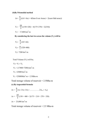 Determination of reservoir storage capacity | PDF