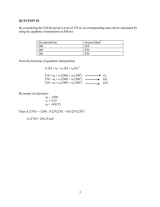 Determination of reservoir storage capacity | PDF