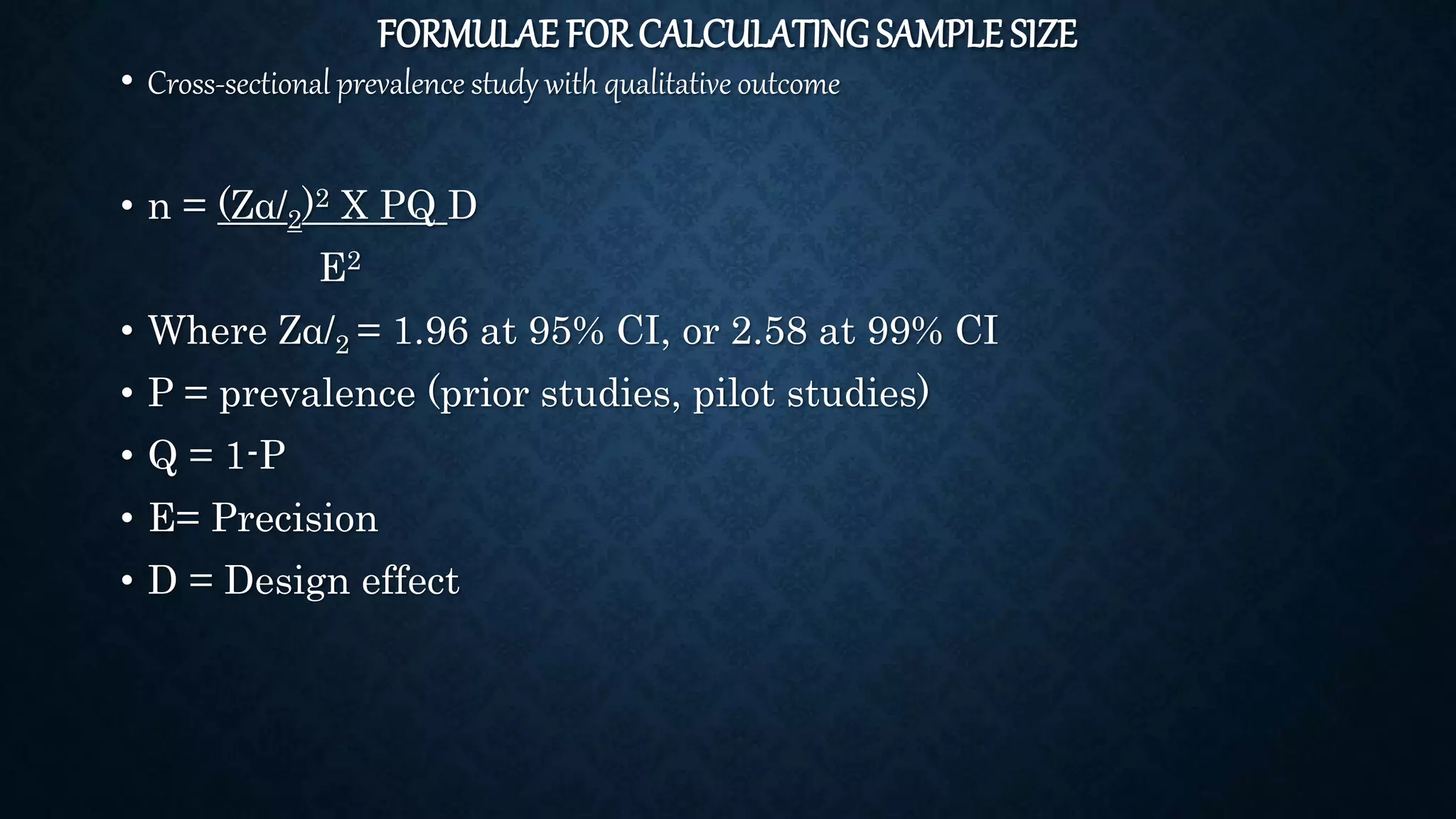 Determination of sample size in scientific research.pptx | Physics ...