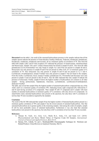 Determination of saturated hydrocarbon from nigerian crude oil from ...