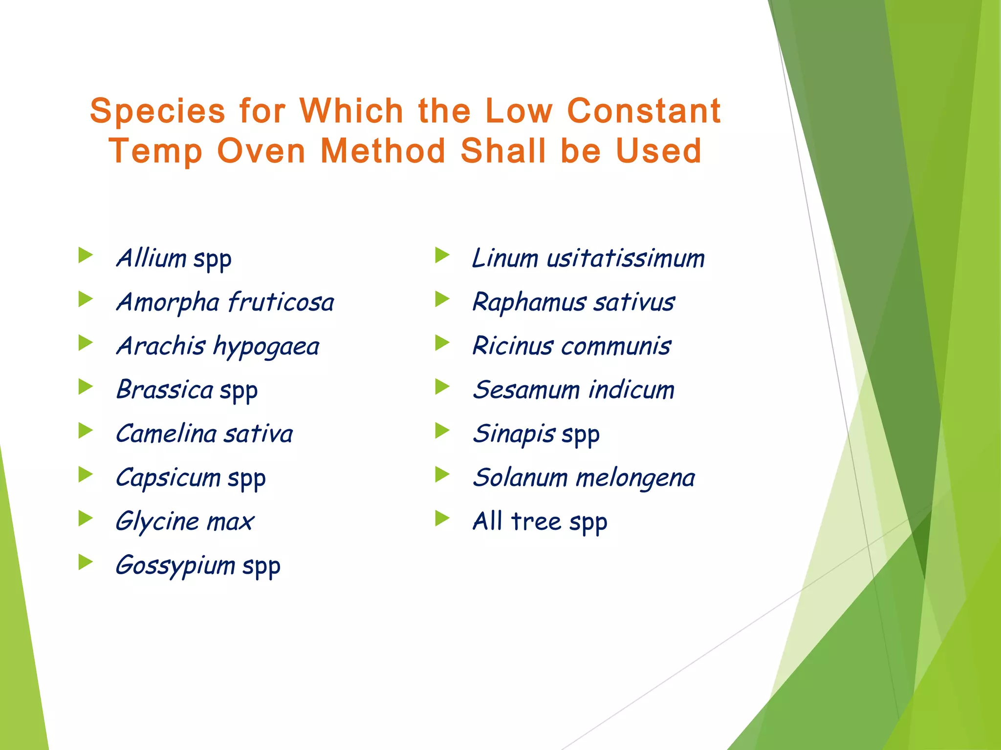 Determination of seed moisture content | PPT
