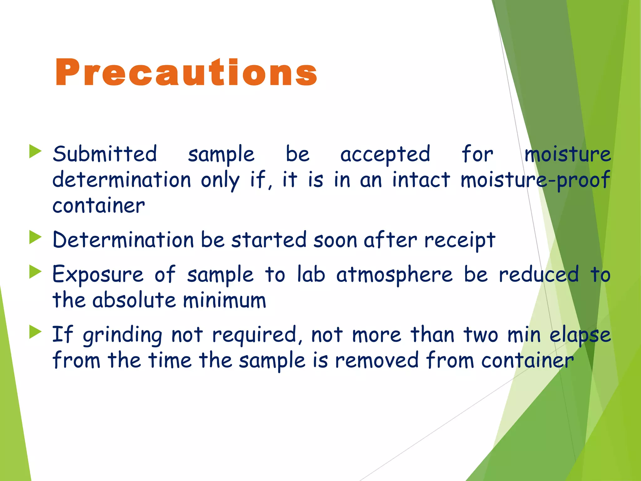 Determination of seed moisture content | PPT