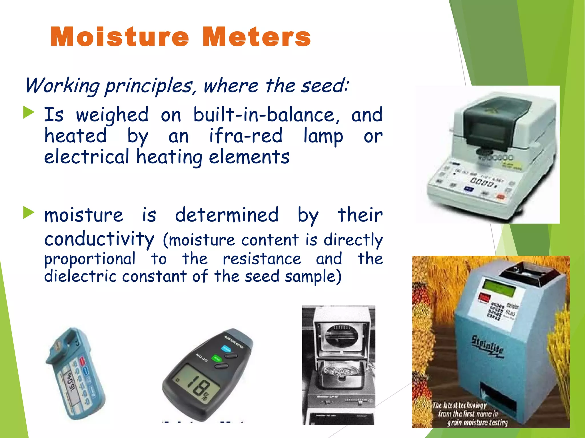 Determination of seed moisture content | PPT