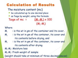 Determination of seed moisture content | PPT