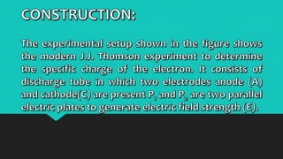 Determination of specific charge of electron | PPTX