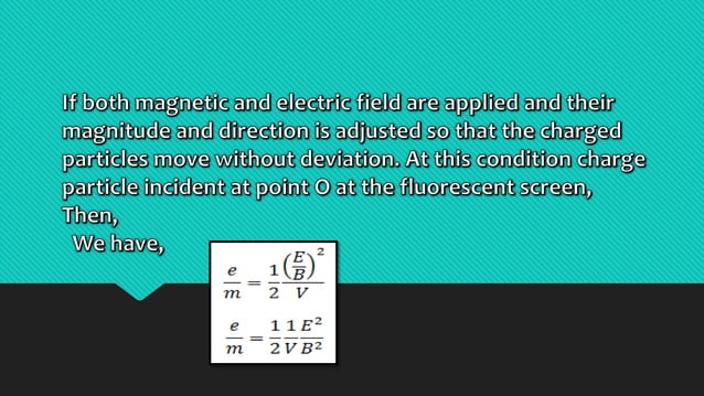 Determination of specific charge of electron | PPTX