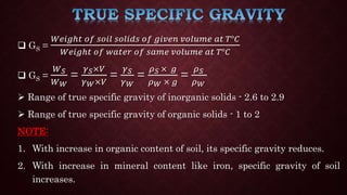 Determination of specific gravity of soil | PPTX
