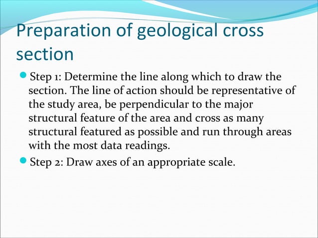 Determination of strike and dip and geological cross section | PPT