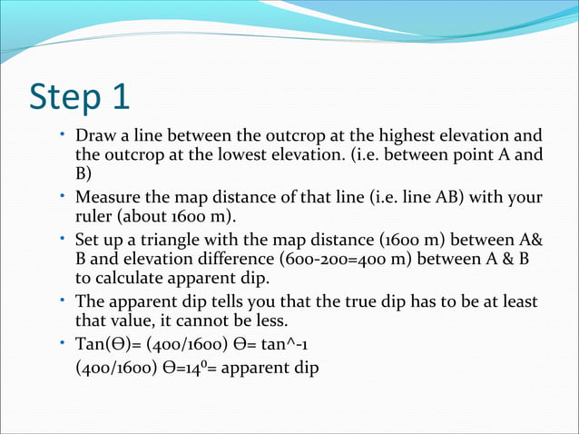 Determination of strike and dip and geological cross section | PPT