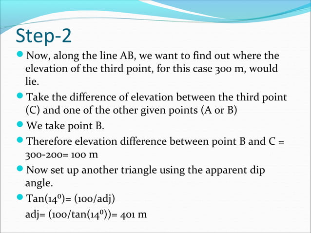 Determination of strike and dip and geological cross section | PPT
