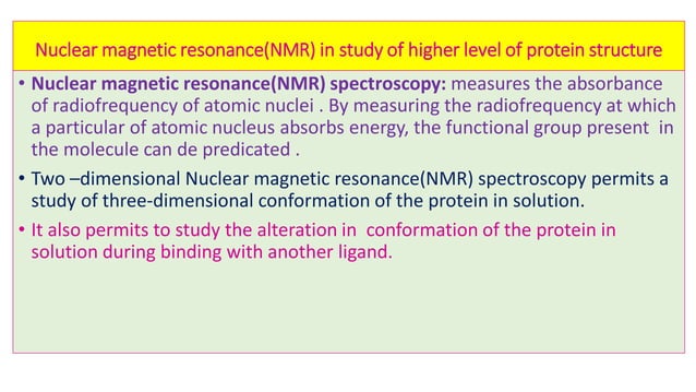 Determination Of Structure Of Proteins