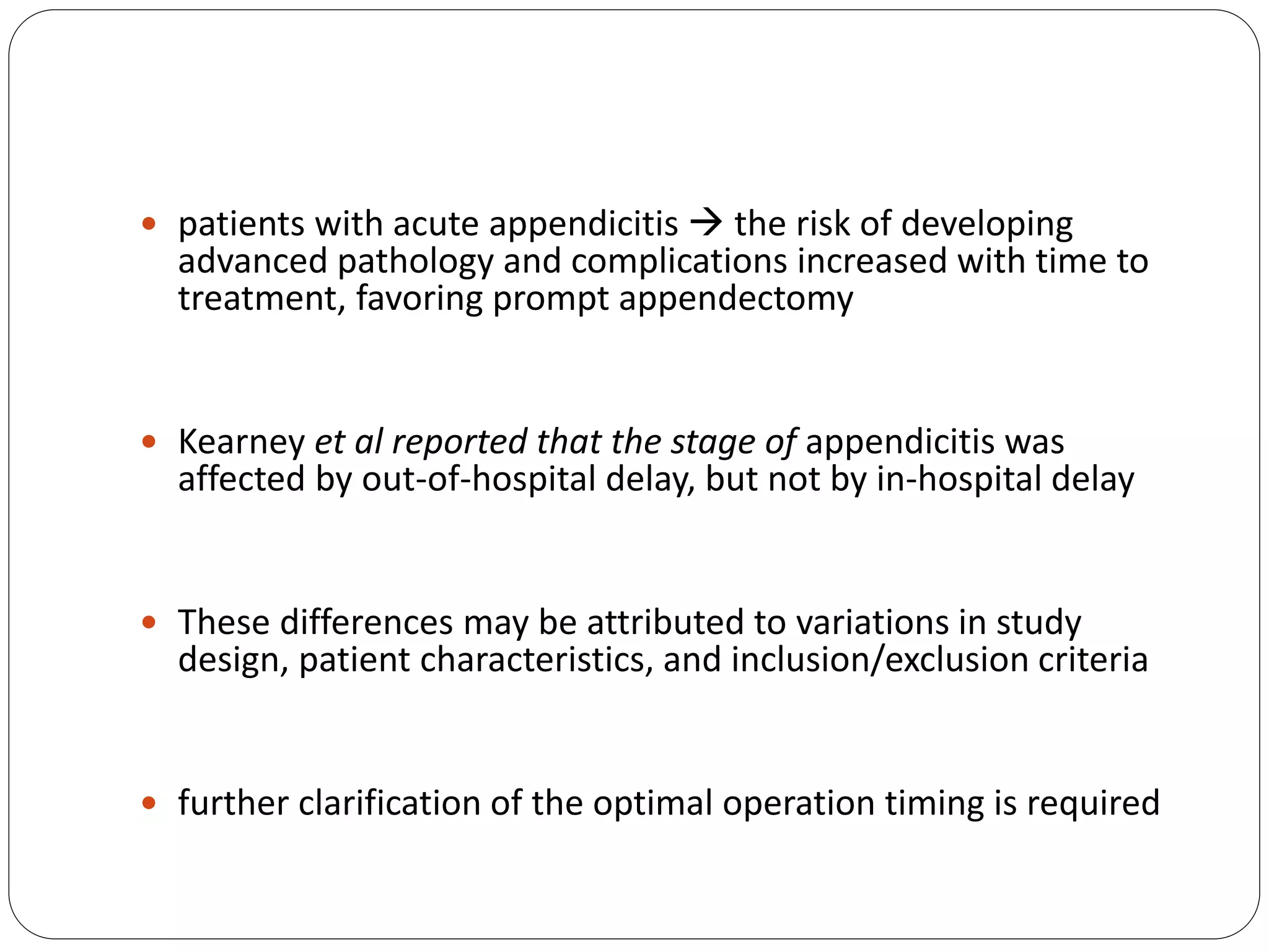 Journal club-Determination of surgical priorities in appendicitis | PPTX