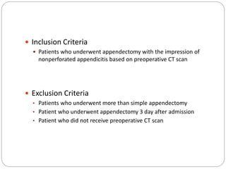 Journal club-Determination of surgical priorities in appendicitis | PPTX