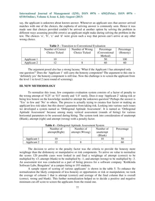 Determination of the effectiveness of aptitude test to improve ...