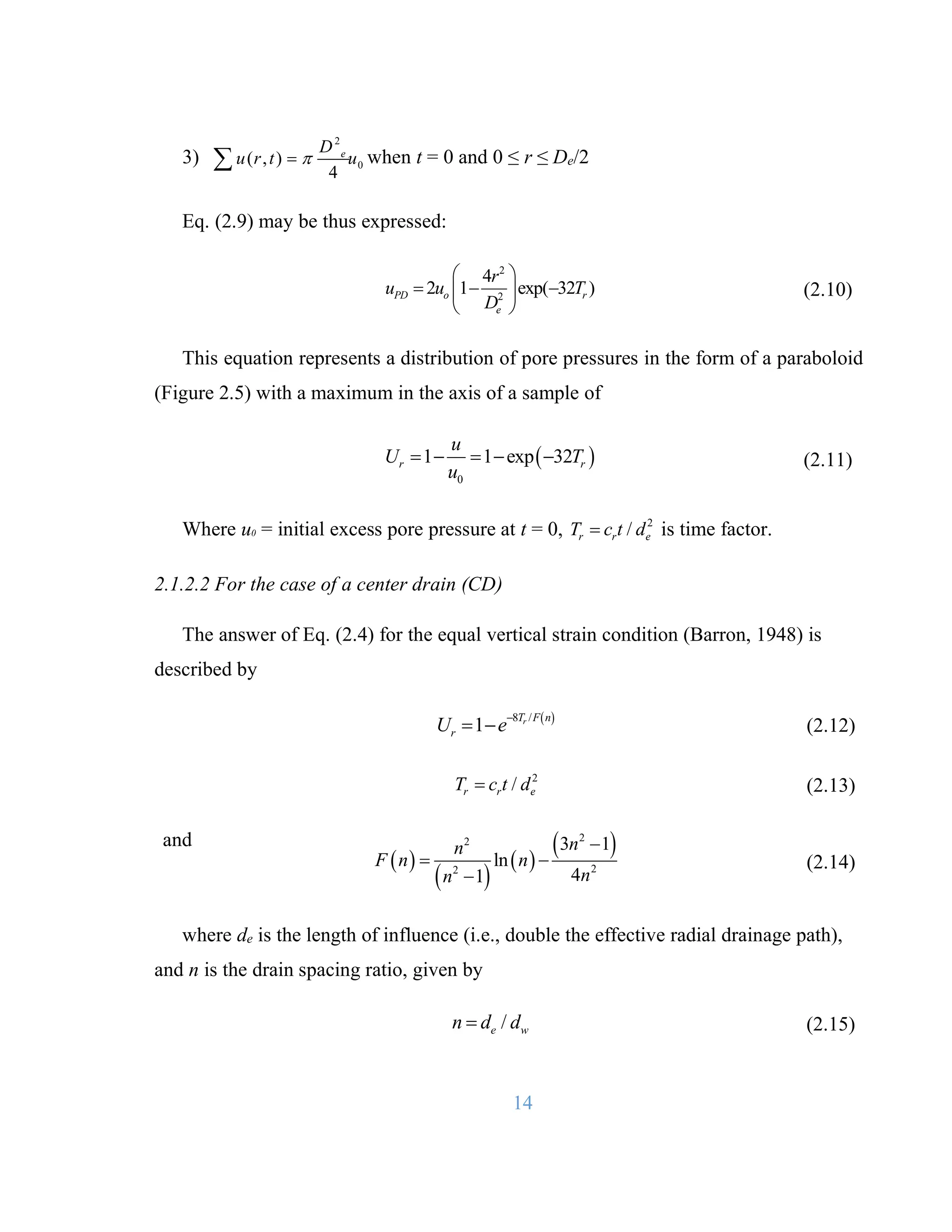 Determination Of The Horizontal Radial Coefficient Of Consolidation