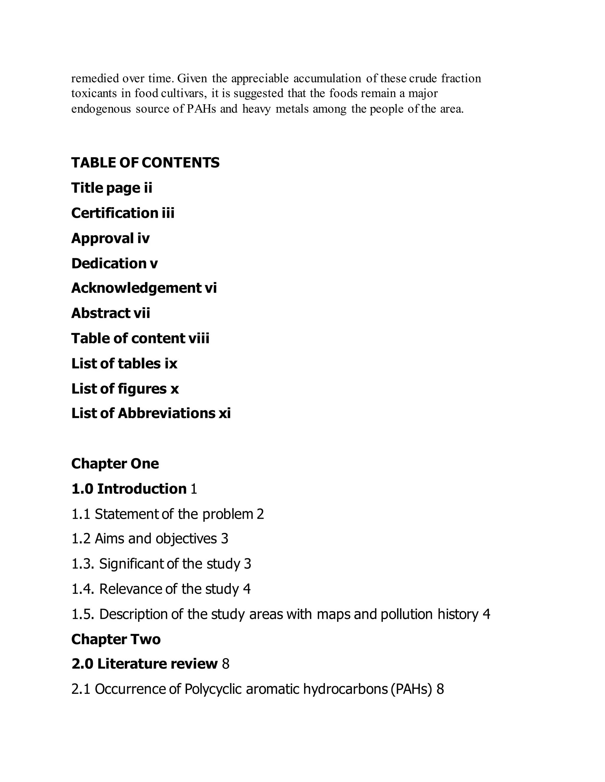 DETERMINATION OF THE LEVELS OF POLYCYCLIC AROMATIC HYDROCARBONS (PAHs) AND HEAVY METALS IN SOILS ...