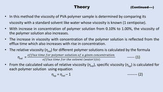 Determination of the molecular weight of high polyvinyl alcohol (pva ...