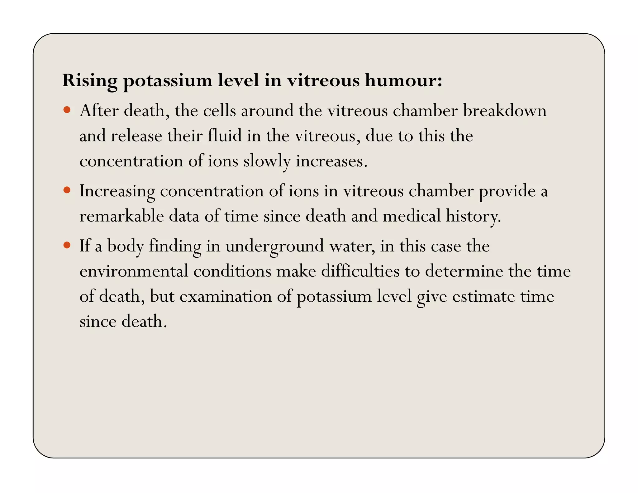 Determination of time since death/ postmortem time interval | PDF