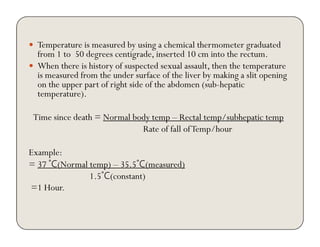 Determination of time since death/ postmortem time interval | PDF