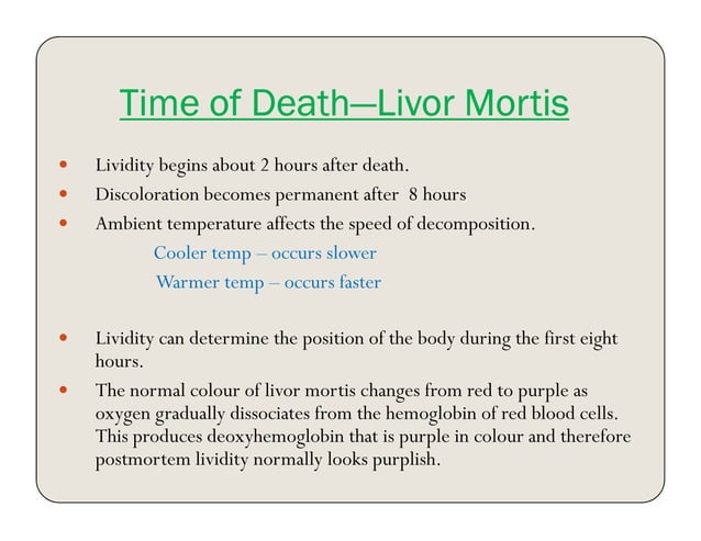 Determination of time since death/ postmortem time interval | PDF | Eye ...