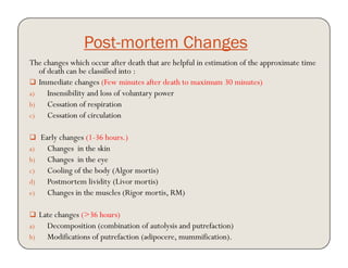 Determination of time since death/ postmortem time interval | PDF