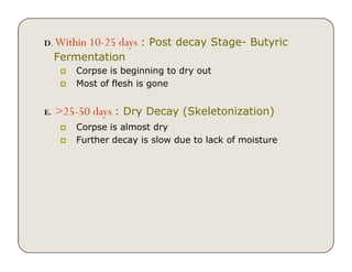 Determination of time since death/ postmortem time interval | PDF